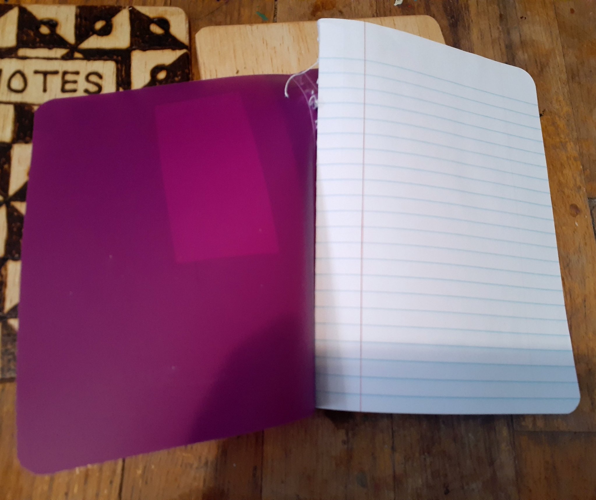 Wood burned Op Art notebook – Quinnfiredesign